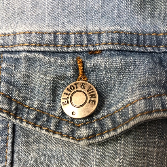 Elliott & Vine | Jackets & Coats | Elliott Vine Distressed Ruffle Jean ...